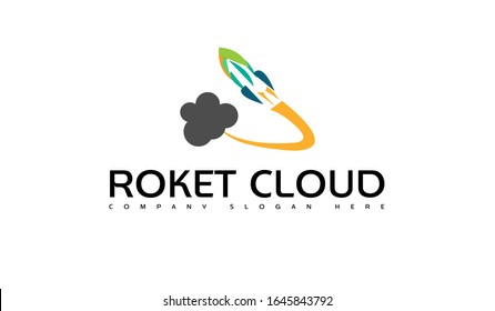 Roket Cloud By Logo Design Stock Illustration 1645843792 | Shutterstock