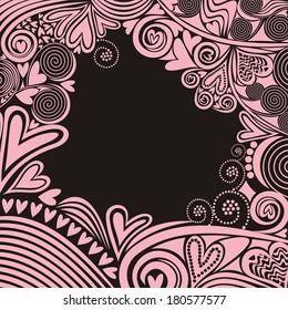 Romantic Pattern Background Illustration Stock Illustration 180577577 ...