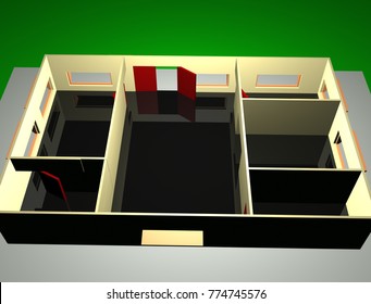 Room Layout 3d Rendering: ilustración de stock 774745576 | Shutterstock