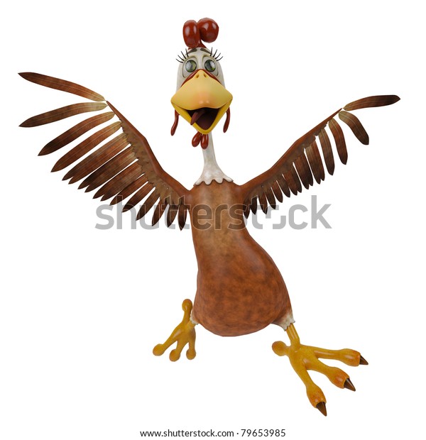 Rooster Chicken Jumping Stock Illustration 79653985 | Shutterstock
