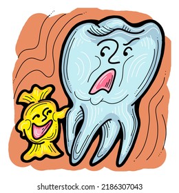 Root Tooth Cartoon Character Problem Solution Stock Illustration ...