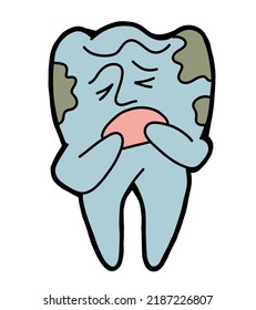 Root Tooth Cartoon Character Problem Solution Stock Illustration ...