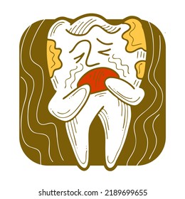 Root Tooth Cartoon Character Problem Solution Stock Illustration ...