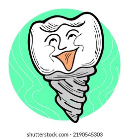 Root Tooth Cartoon Character Problem Solution Stock Illustration ...