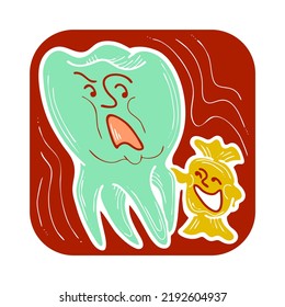 Root Tooth Cartoon Character Problem Solution Stock Illustration ...