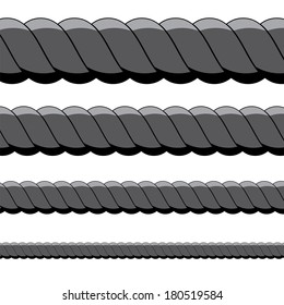 Rope Set Different Sizes On White Stock Illustration 180519584 ...