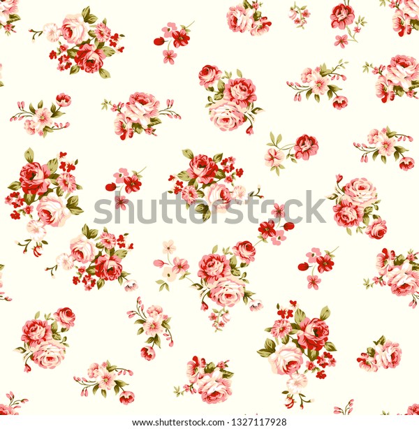 Rose Flower Illustration Pattern Stock Illustration 1327117928 ...