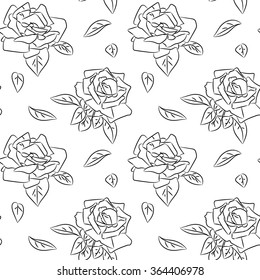 Vector Set Detailed Isolated Outline Rose Stock Vector (Royalty Free ...
