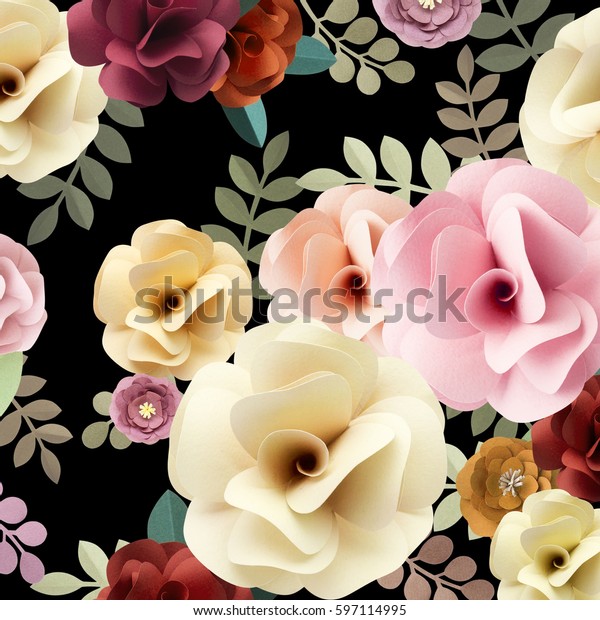 Rose Pattern Floral Texture Concept Stock Illustration 597114995 ...