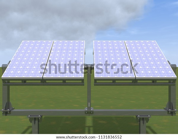 Rotary Support Structure Solar Panels Concept Stock Illustration ...
