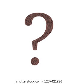 Rough Aged Brown Metal Question Mark Stock Illustration 1237421926 ...