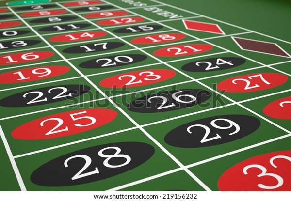 Roulette Table Casino High Resolution Stock Illustration 219156232 ...