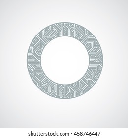 Round Circuit Board Electronic Components Technology Stock Illustration ...