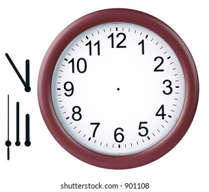 Circle Shaped Wall Clock Cartoon Vector Stock Vector (Royalty Free ...