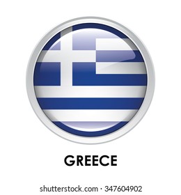 Greece Flag Round Icon Shadow Isolated: vector de stock (libre de ...