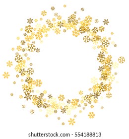 Round Gold Frame Border Random Scatter Stock Illustration 554188813 ...