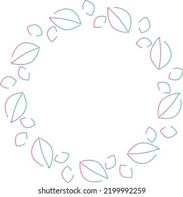 Round Line Drawing Frame Gradient Color Stock Illustration 2199992259 ...