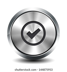 Round Metallic Button Validation Stock Illustration 144875953 ...