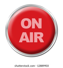 Round Red Button Warning On Air Stock Illustration 12889903 | Shutterstock