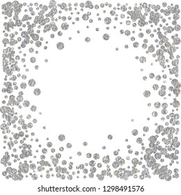 Round Silver Frame Border Glitter Particles Stock Illustration ...