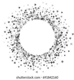 Round Silver Frame Border Random Scatter Stock Illustration 691842160 ...