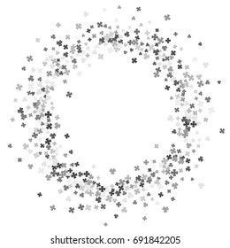 Round Silver Frame Border Random Scatter Stock Vector (Royalty Free ...