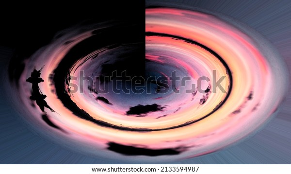 Round Space Image Background Wallpaper Stock Illustration 2133594987 ...