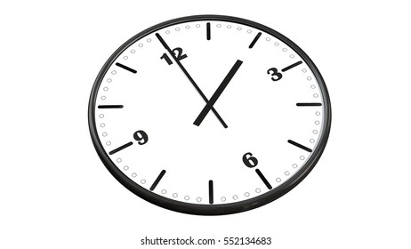 Round Wall Clock Showing Two Oclock Stock Illustration 552134683 ...