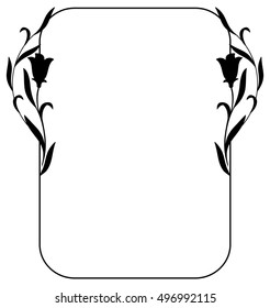 Rounded Corners Vertical Framework Bluebells Design Stock Illustration ...
