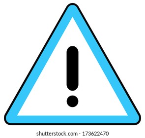 Rounded Triangle Shape Hazard Warning Sign Stock Illustration 173622470