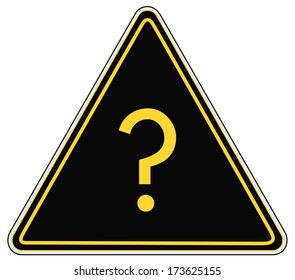 Hazard Warning Sign Question Mark Symbol Stock Vector (Royalty Free ...