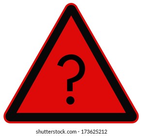 Vector Illustration Question Mark Red Triangle Stock Vector (Royalty ...