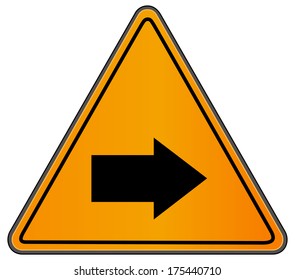 Rounded Triangle Shape Hazard Warning Sign 스톡 일러스트 175440710 | Shutterstock