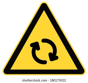 Rounded Triangle Shape Hazard Warning Sign Stock Illustration 180175922 ...