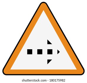 Rounded Triangle Shape Hazard Warning Sign Stock Illustration 180175982 ...