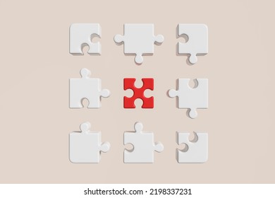 Row Different Puzzles Details Non Connected Stock Illustration ...