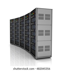Network Servers Data Center Isolated On Stock Illustration 266717870