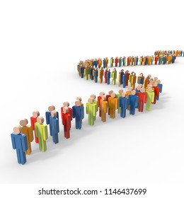 Growing Queue People Growing Queue Waiting Stock Footage Video (100% ...