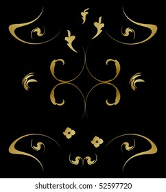 Royal Gold Pattern Raster Stock Illustration 52597720
