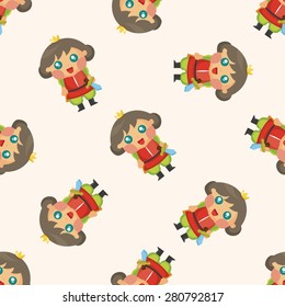 Royal Theme Prince Seamless Pattern Stock Illustration 280792811