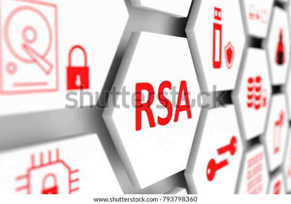 Rsa Concept Cell Blurred Background 3d Stock Illustration 793798360