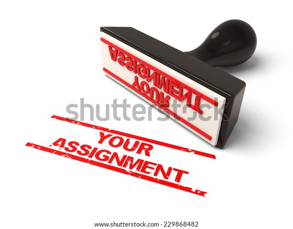 Rubber Stamp Your Assignment Red Ink3d Stock Illustration 229868482 ...