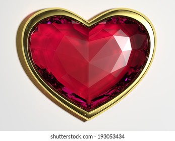 Ruby Red Heart Romantic Background Vector Stock Vector (Royalty Free ...