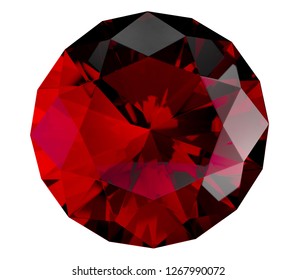 Ruby Isolated On White Background 3d Stock Illustration 1267990072