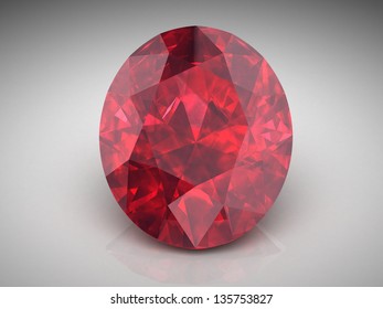 Ruby Rodolite Gemstone High Resolution 3d Stock Illustration 135753827 ...