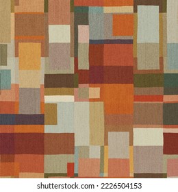 Rug Seamless Texture Square Pattern Ethnic Stock Illustration ...