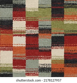 Rug Seamless Texture Ethnic Pattern Fabric Stock Illustration ...