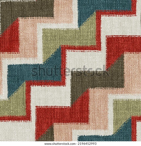 Rug Seamless Texture Ethnic Pattern Fabric Stock Illustration ...
