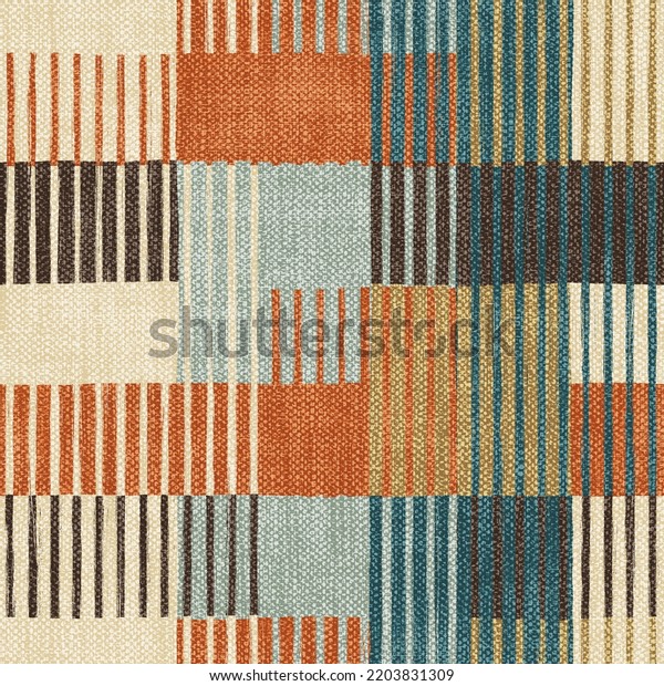 Rug Seamless Texture Stripes Pattern Ethnic Stock Illustration ...
