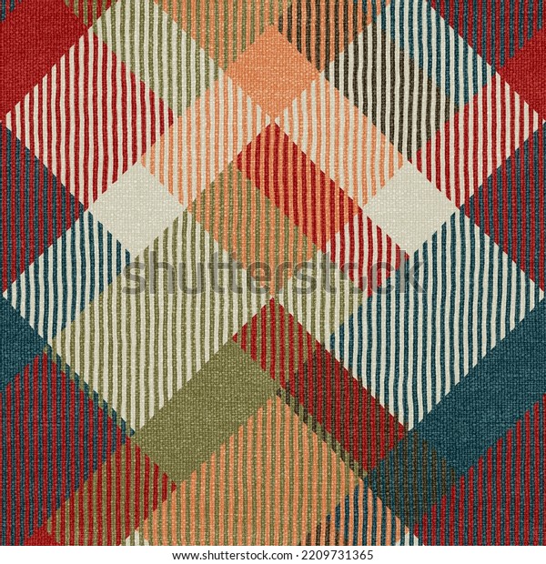 Rug Seamless Texture Stripes Pattern Ethnic Stock Illustration ...